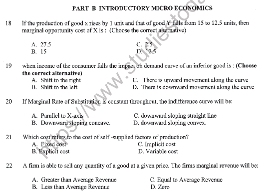 CBSE Class 11 Economics Sample Paper Set 3 Solved